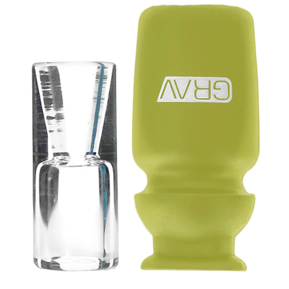 Grav® Silicone Capped Glass - Crutch Filter Tip - The Green Lab
